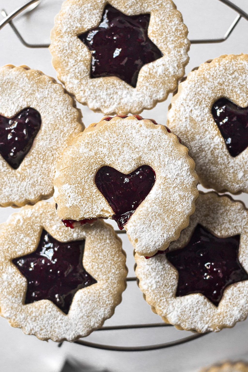 Almond Linzer Cookies with Cherry Jam - The Sweet Balance