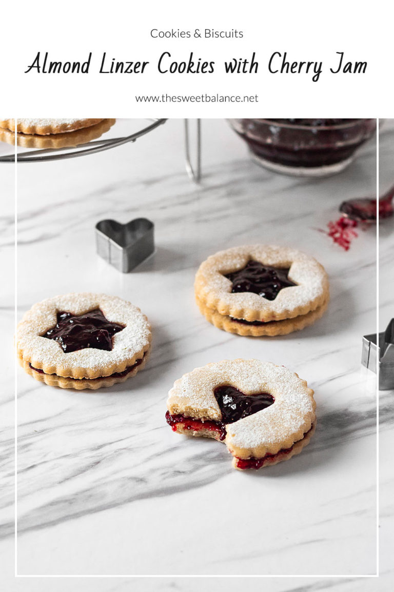 Almond Linzer Cookies with Cherry Jam - The Sweet Balance